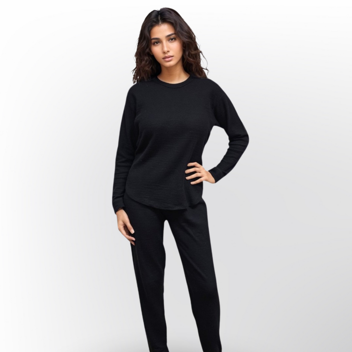 Women's 2 Piece Waffle Lounge Set