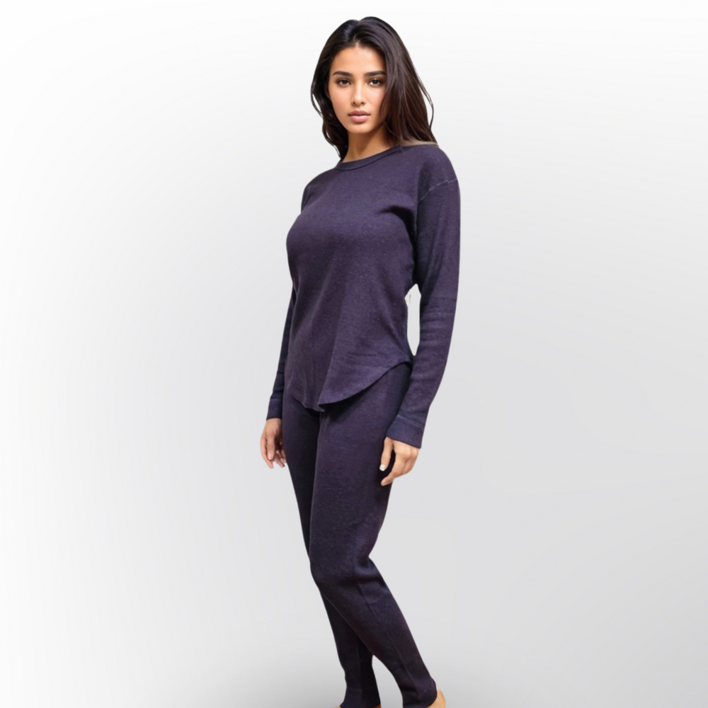 Women's 2 Piece Waffle Lounge Set