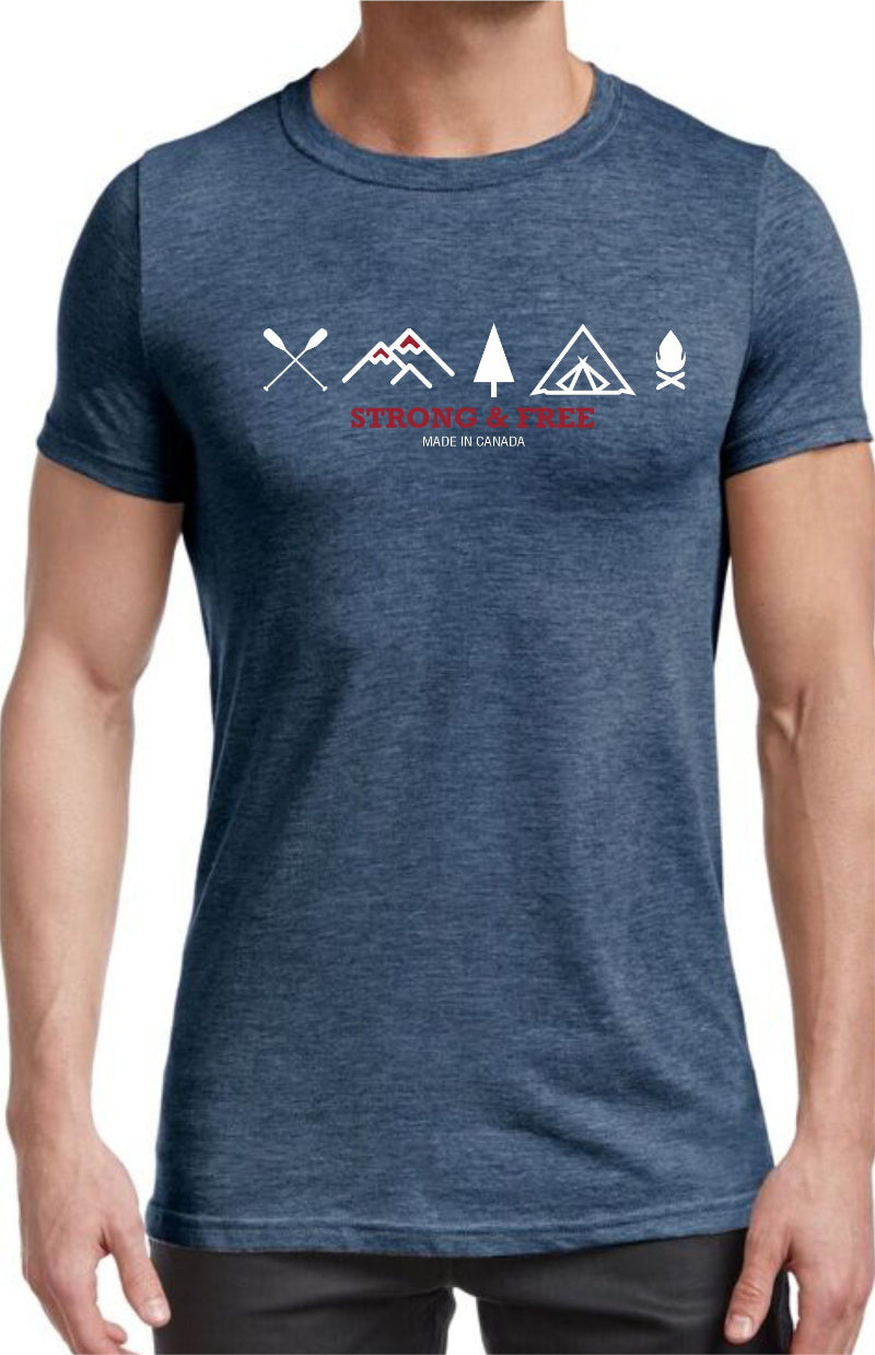 Men's T-Shirt Strong & Free™ Collection (Navy Haze) | Stanfields.com ...